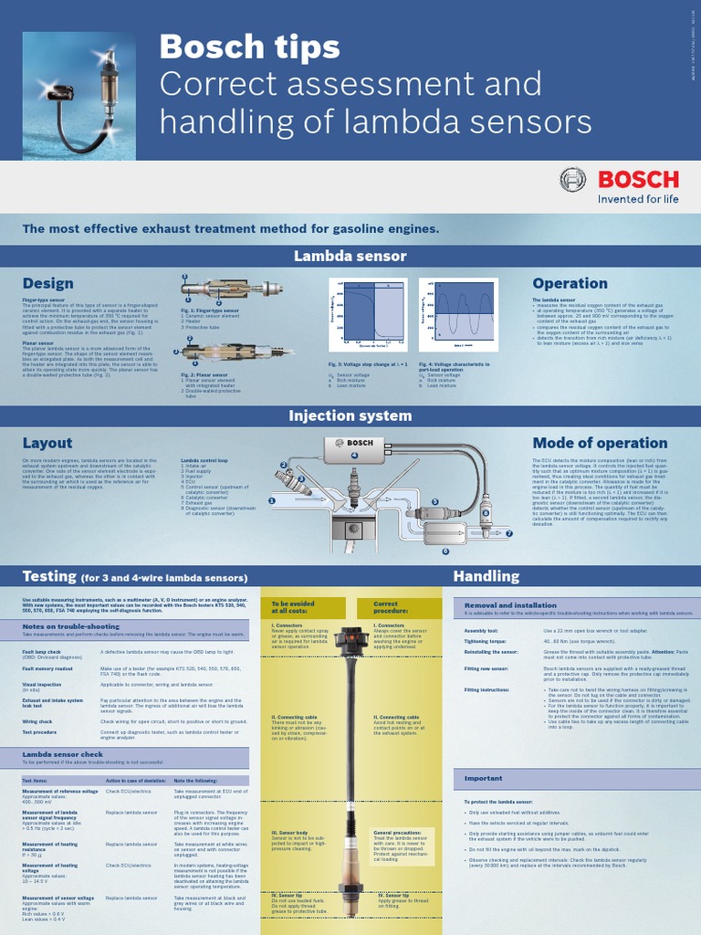 Bosch Tips Correct Assessment and Handling of Lambda Sensors | Download ...