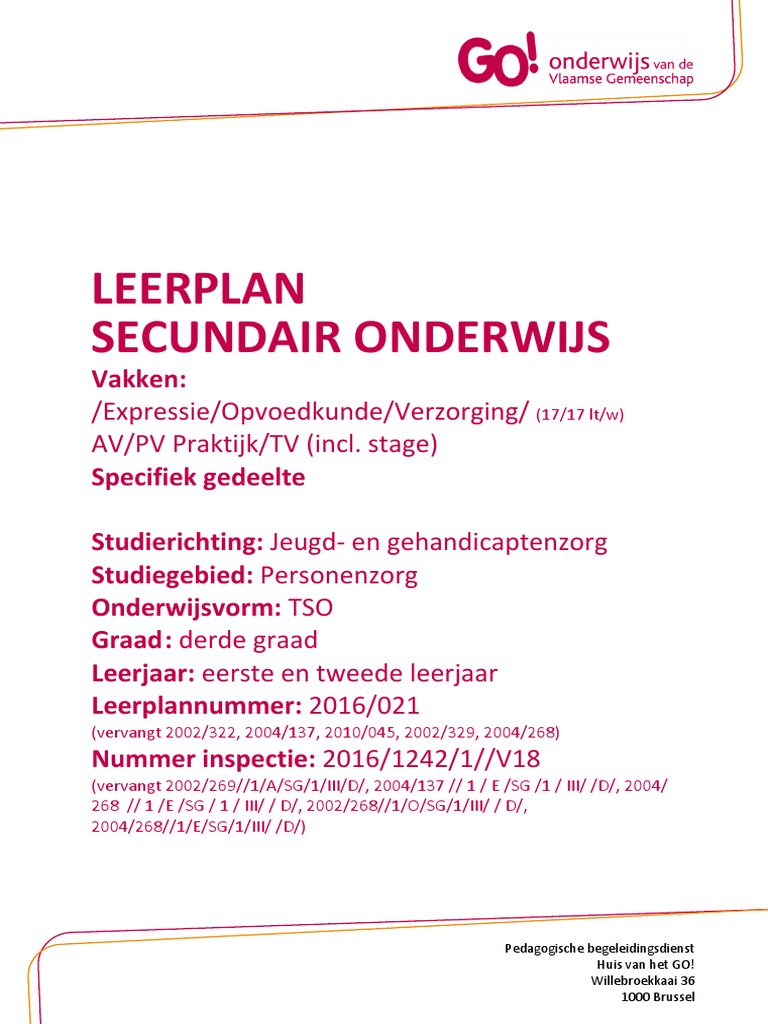 Leerplan Go - Leerplandoelstelling Gemarkeerd | PDF
