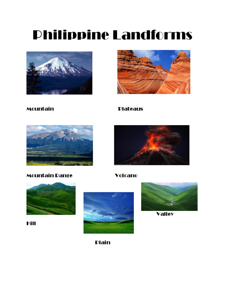 Philippine Landforms: Mountain Plateaus | PDF