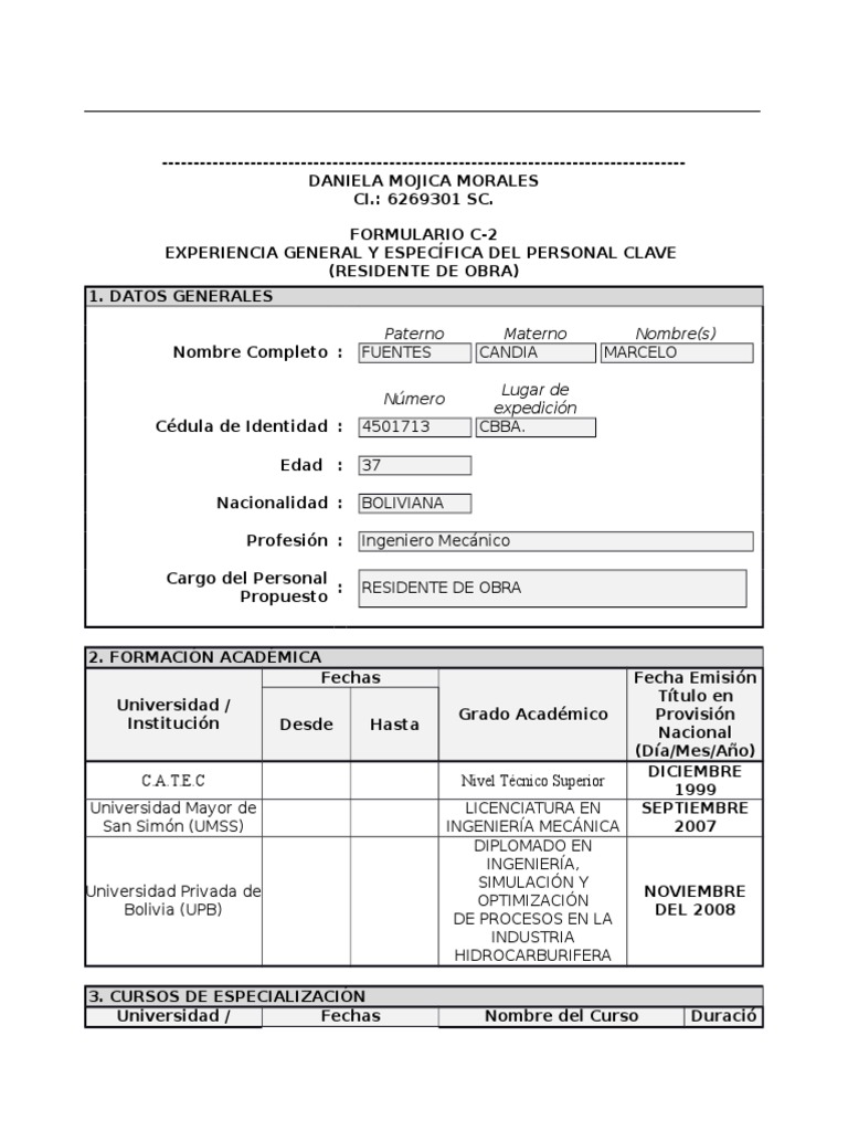 Ej de Llenado - Formulario C-2 | PDF | Naturaleza
