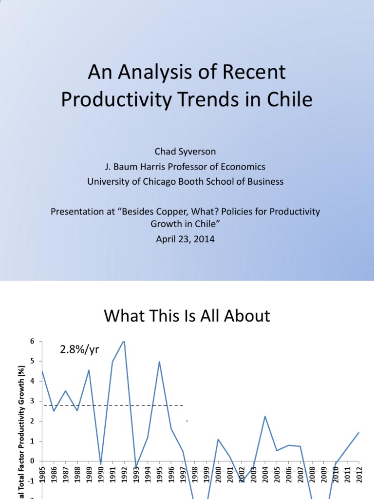 Chilean Productivity Presentation-Chad Syverson | PDF | Chile | Innovation
