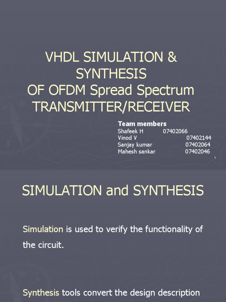 Ofdm (Main Project) VHDL SIMULATION & SYNTHESIS | PDF | Receiver (Radio ...