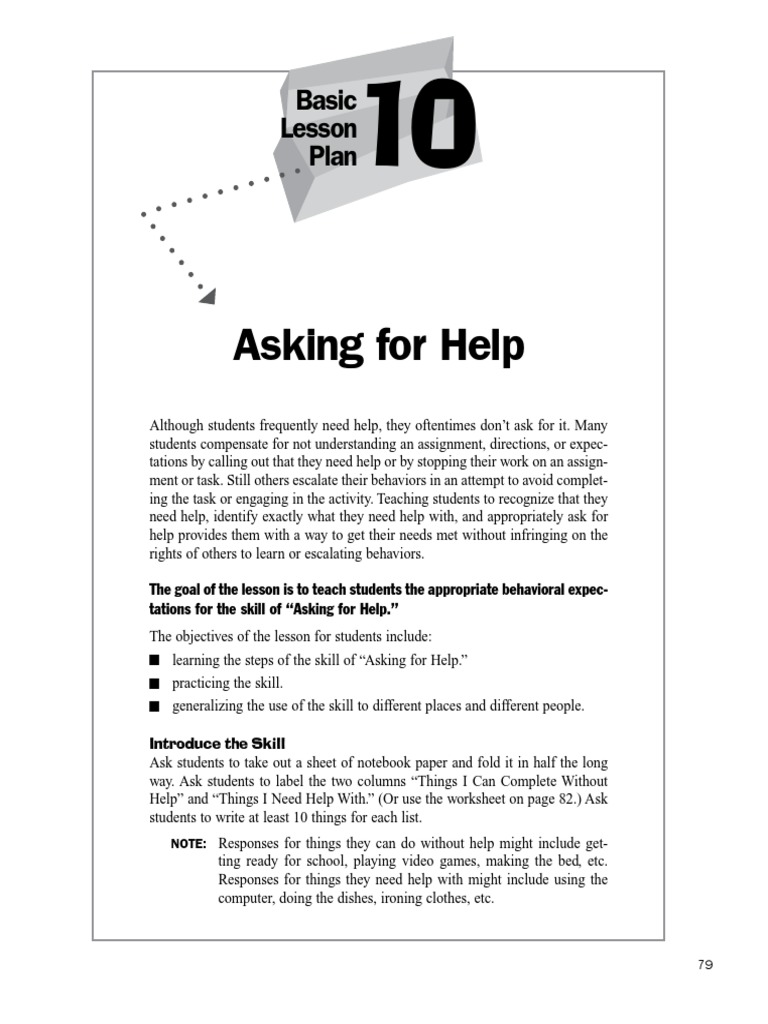 Asking For Help Activity | PDF | Copyright | Behavior Modification