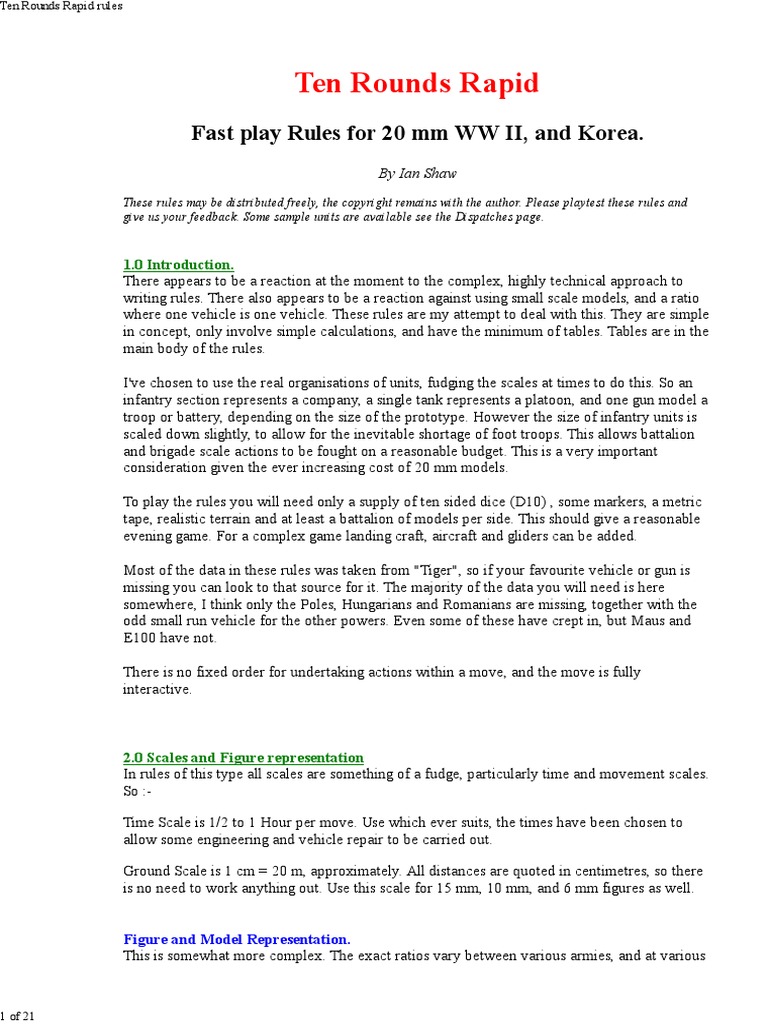 Ten Rounds Rapid Basics PDF | PDF | Platoon | Artillery