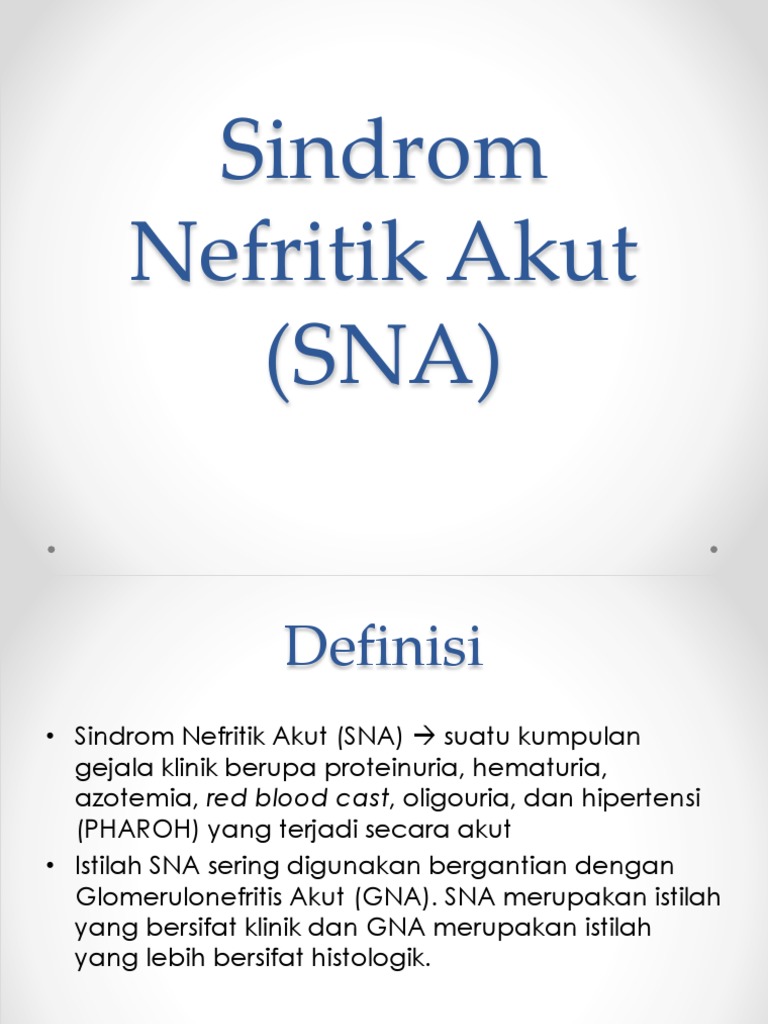 Sindrom Nefritik Akut (SNA) | PDF