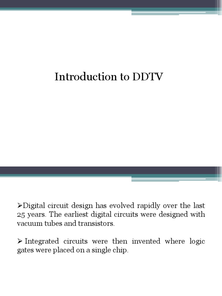 Introduction To DDTV | PDF | Hardware Description Language | Integrated ...