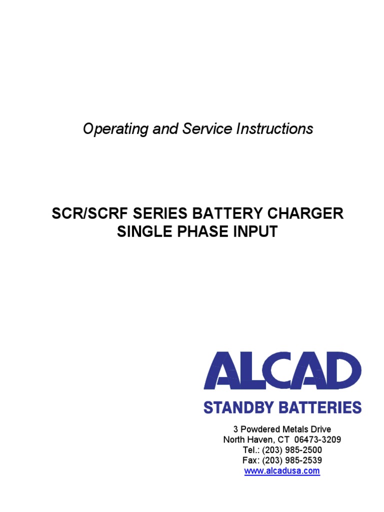 SCRSeries I&O SinglePhase 1108 | PDF | Battery Charger | Rectifier