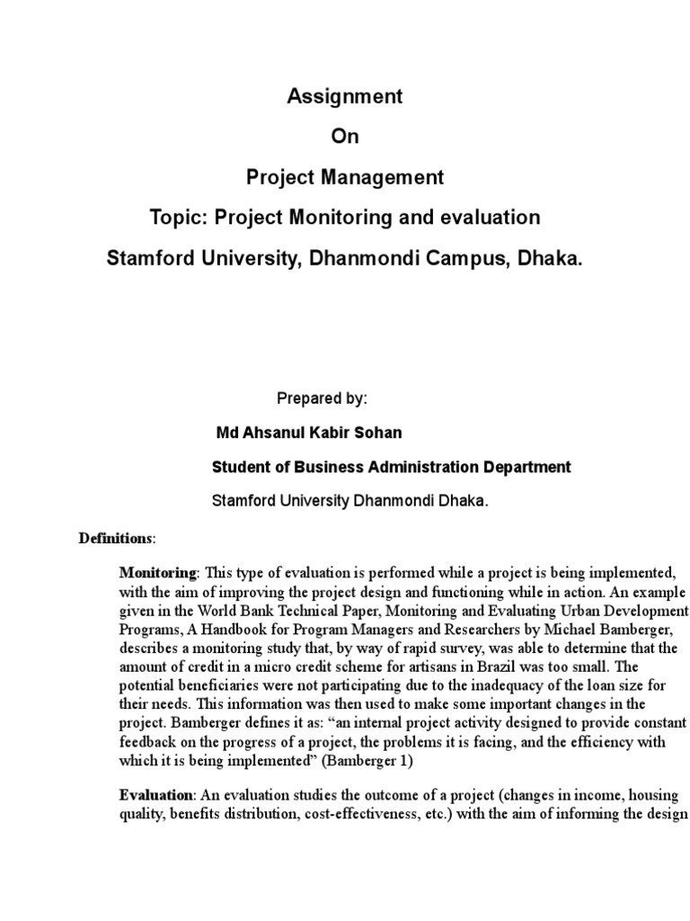 Assignment Project Management | Download Free PDF | Project Management ...