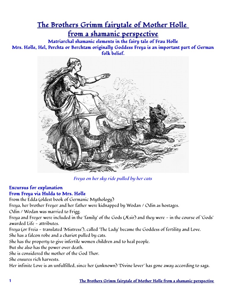 The Brothers Grimm Fairytale of Mother Holle From A Shamanic ...
