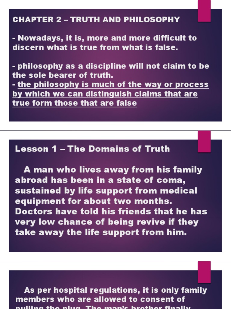 Chapter 2 - Truth and Philosophy | PDF | Truth | Theory Of Justification