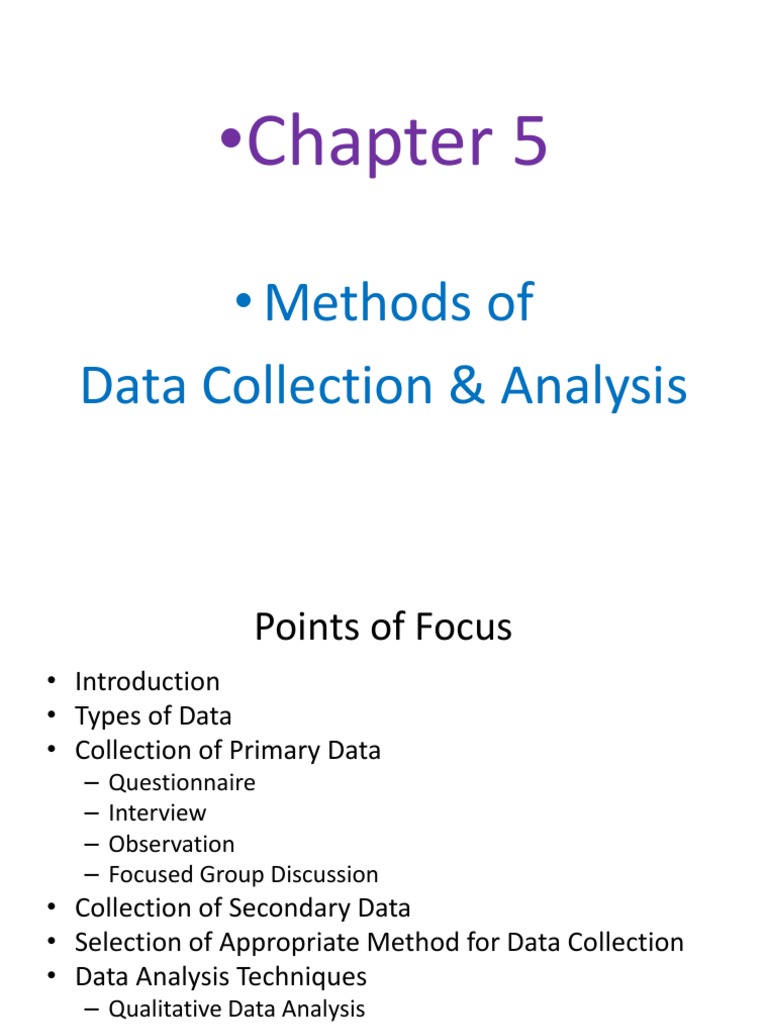 Chapter 5-Method of Data Collection & Ana Ver 2 | PDF | Questionnaire ...