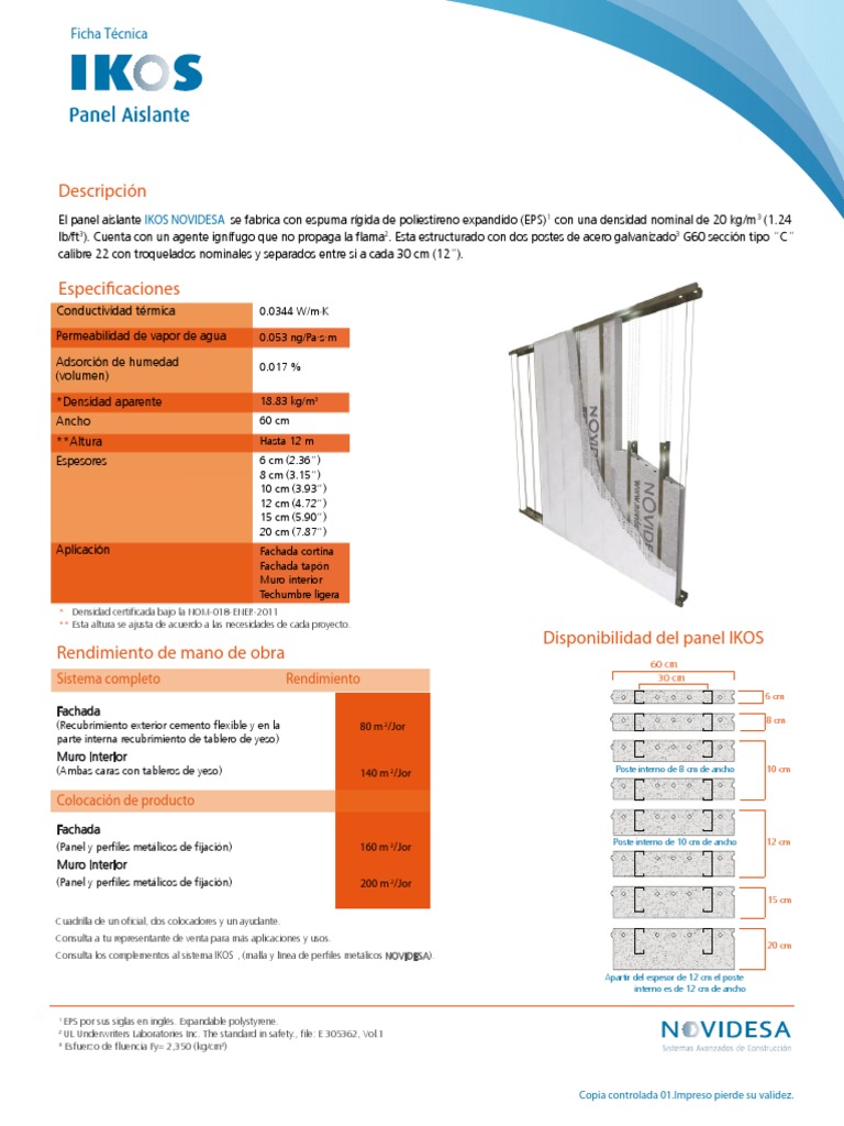 Ficha Ikos | PDF | Aislamiento térmico | Materiales de construcción