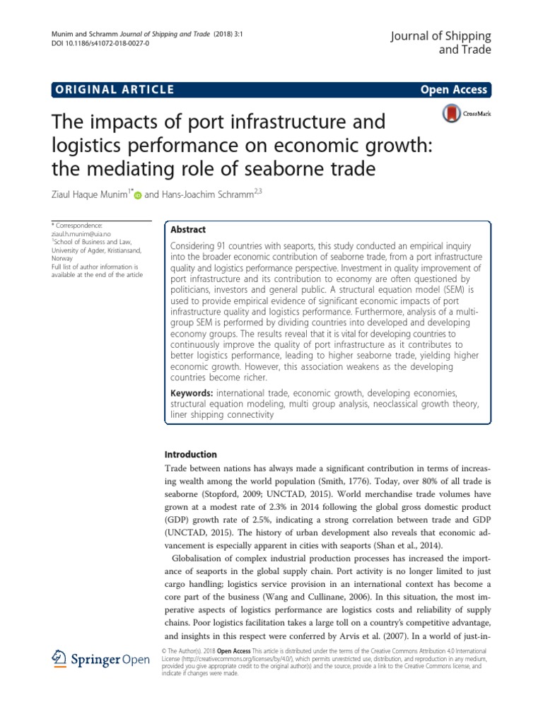 The Impacts of Port Infrastructure and Logistics Performance On ...