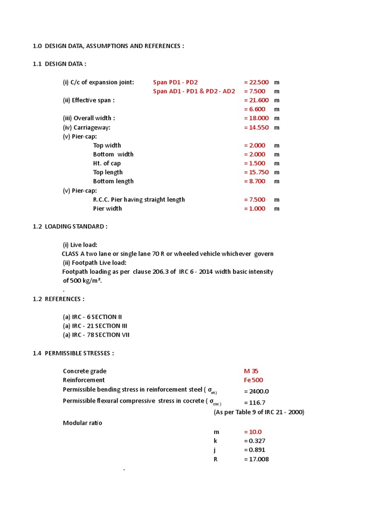 Pier Cap Design | PDF | Building Technology | Building Materials