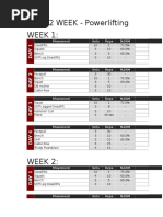 Powerlifting 12 Weeks Program | PDF | Athletic Sports | Physical Exercise
