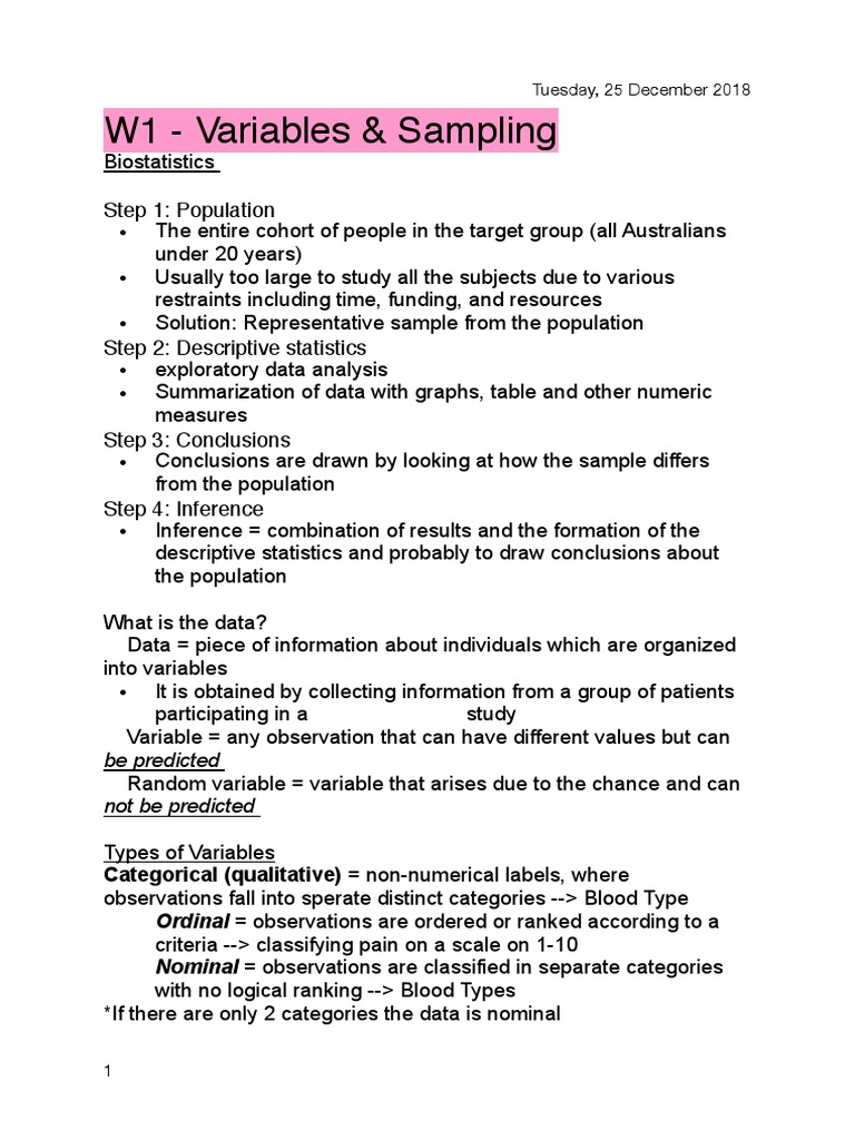 Variable and Sampling | PDF | Sampling (Statistics) | Randomness