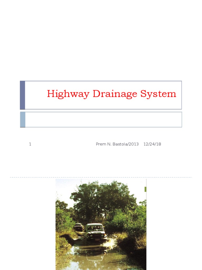 Highway Drainage System | PDF | Erosion | Drainage