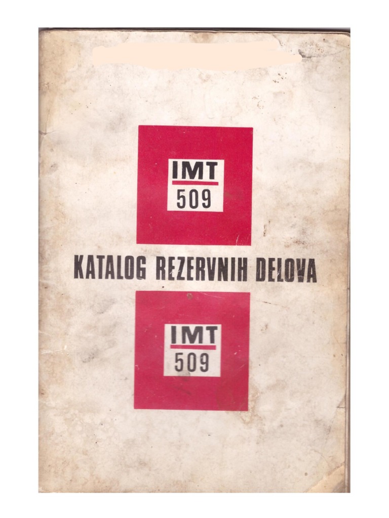 Katalog Rezervnih Delova IMT 509 | PDF