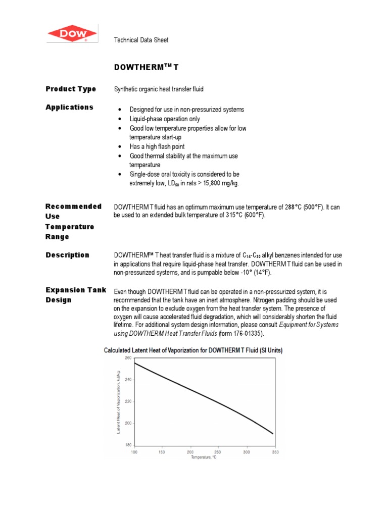 Dowtherm T | PDF | Dow Chemical Company | Heat Transfer