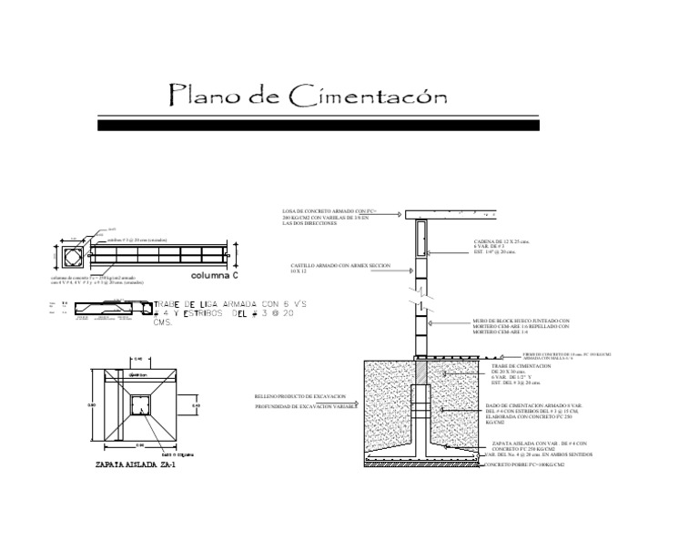 Detalle de Cimentacion | PDF