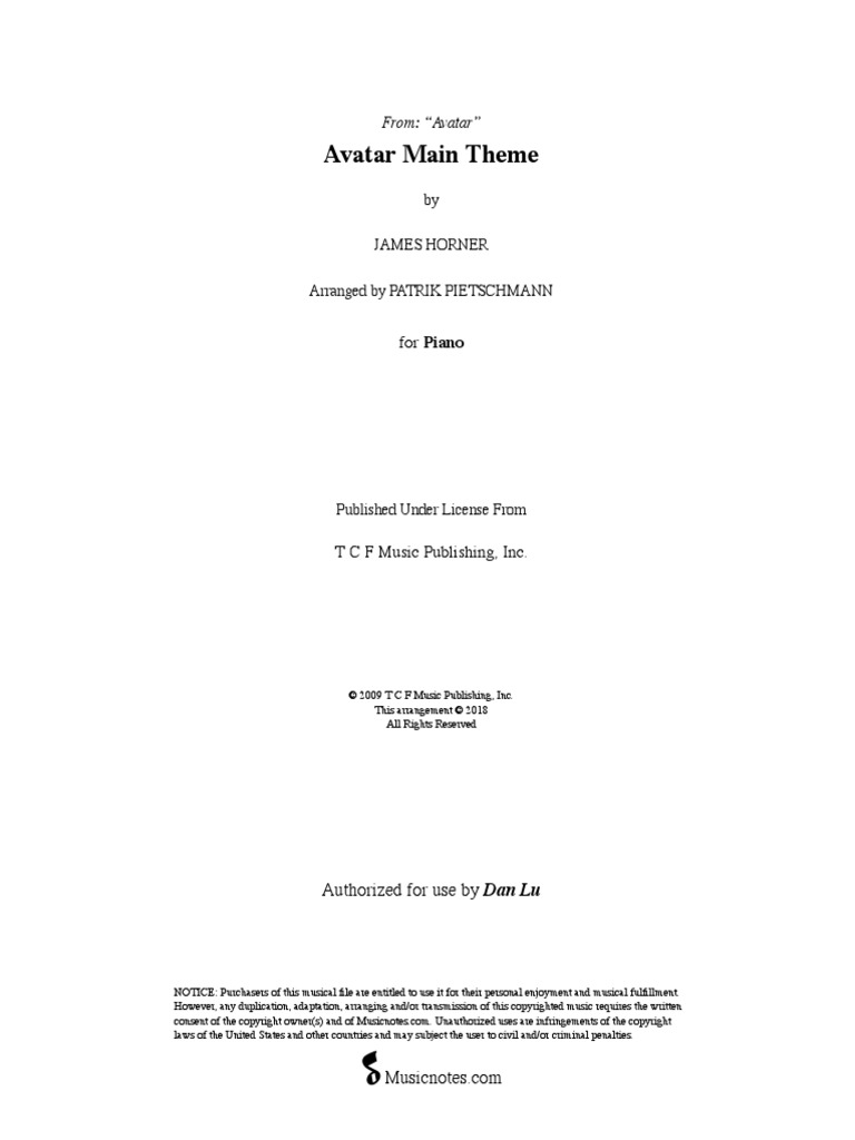 Avatar Main Theme PDF | PDF