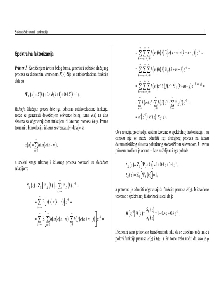 10 Spektralna Faktorizacija | PDF
