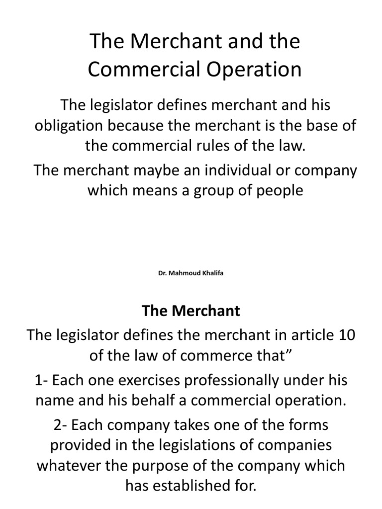 The Merchant and The Commercial Operation | PDF | Ships | Economies