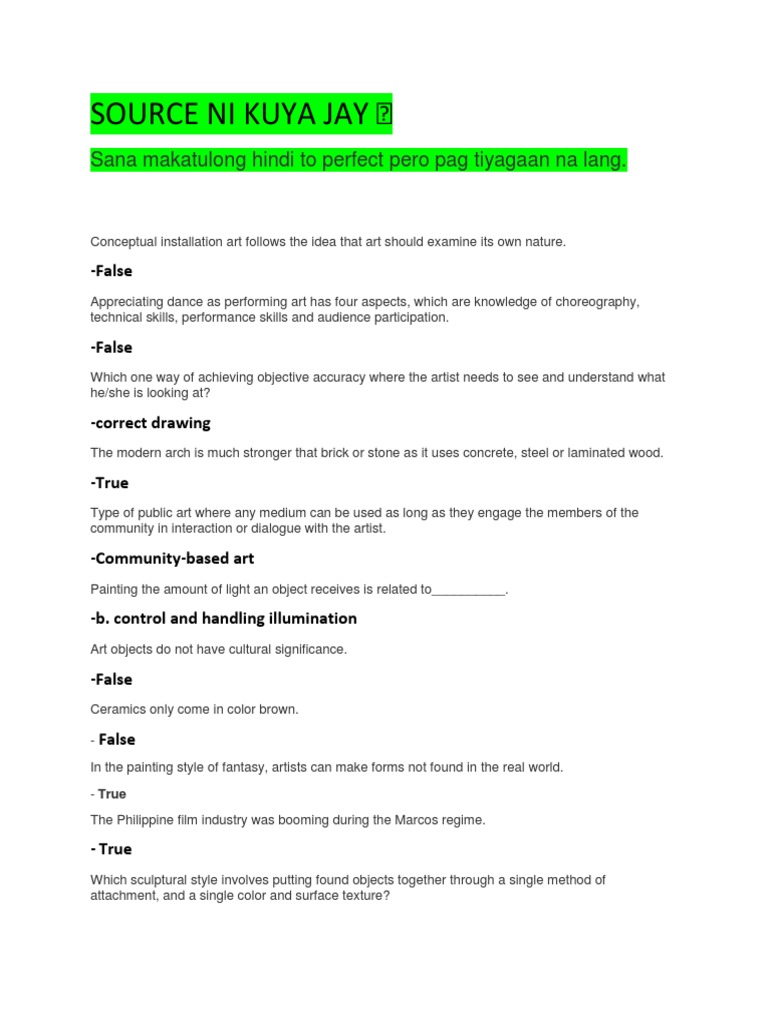 Cpar Week 1-20 | PDF | Composition (Visual Arts) | Collage