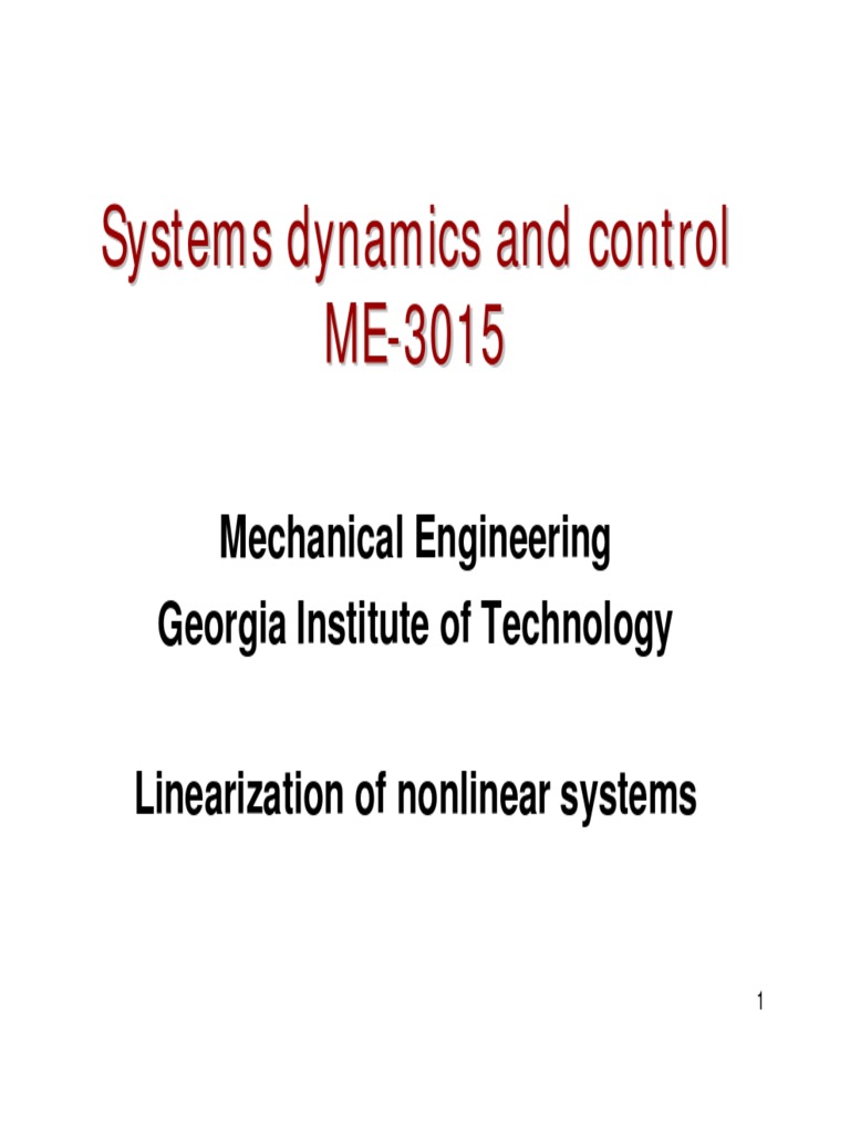 Linearization Theories Pdf Sine Nonlinear System