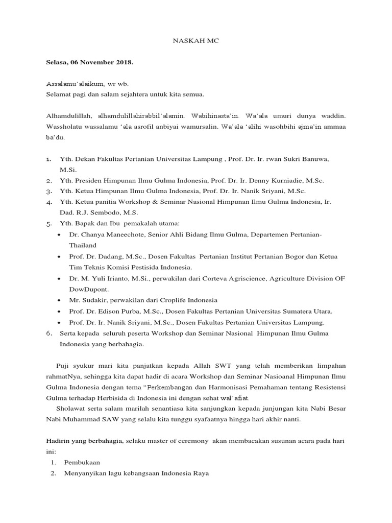 Naskah MC | PDF