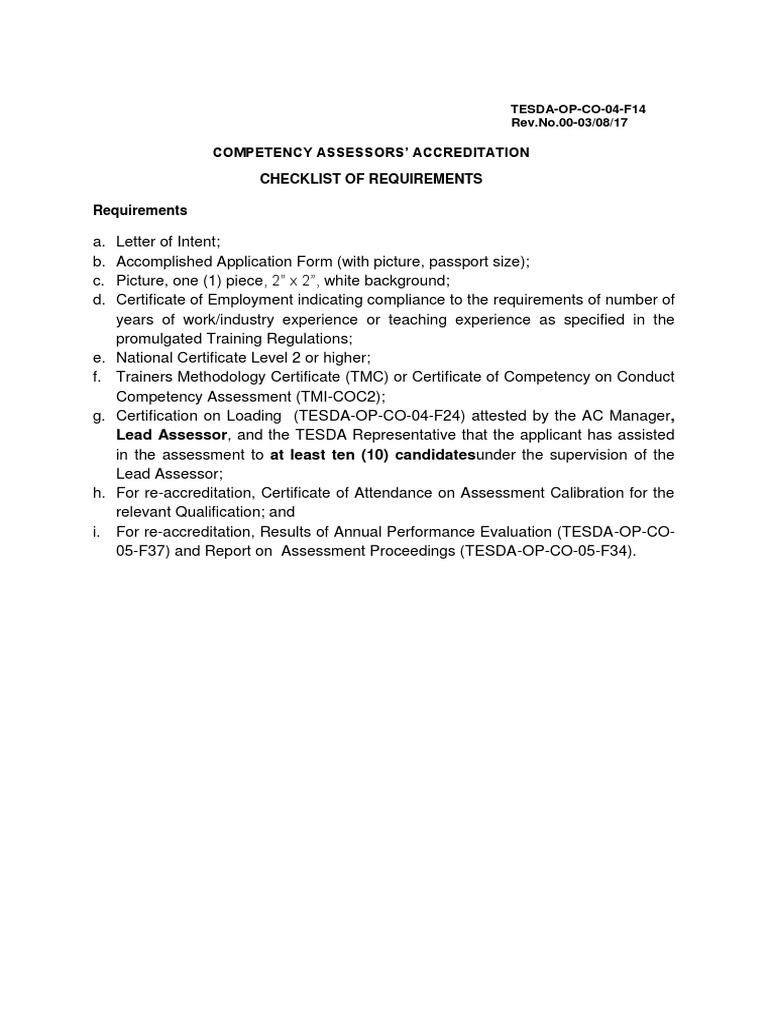 Competency Assessor Guide | PDF | Certification | Business