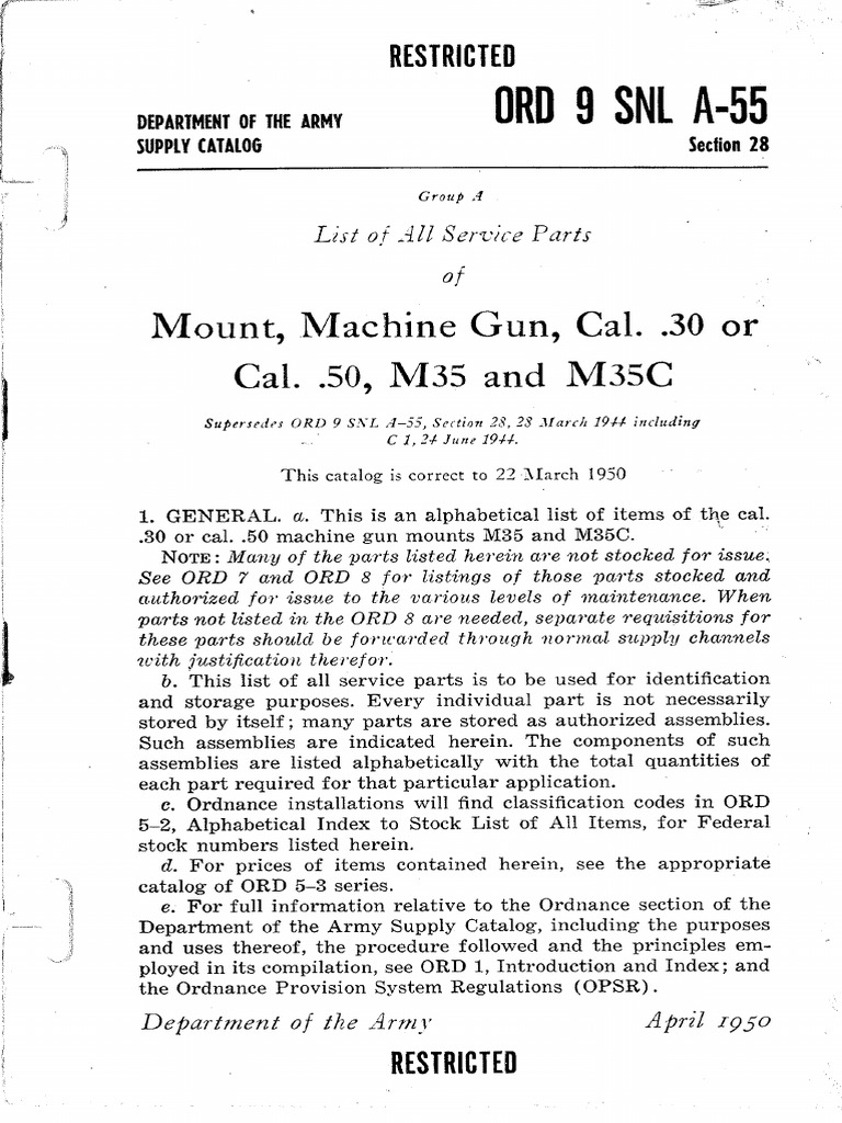 ORD 9 SNL A-55-Mount-Machine-Gun-Cal-30-or-Cal-50-M35-and-M35C-1950 PDF ...