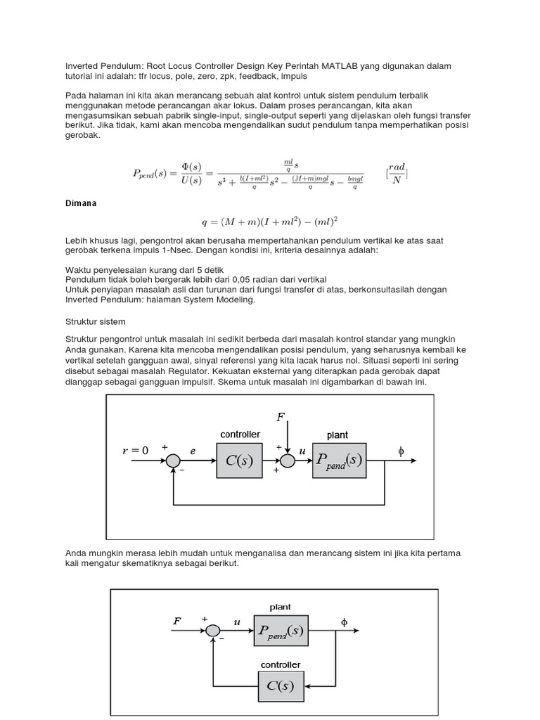 Inverted Pendulum | PDF