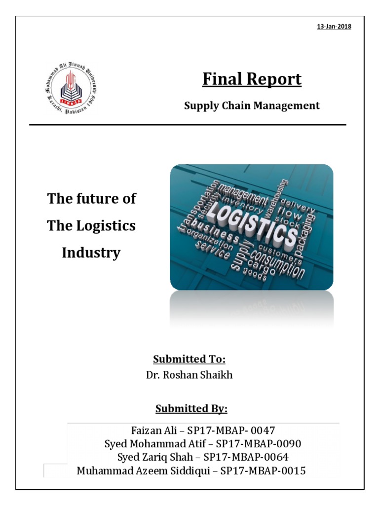 SCM Final Report On Logistics | PDF | Logistics | Startup Company