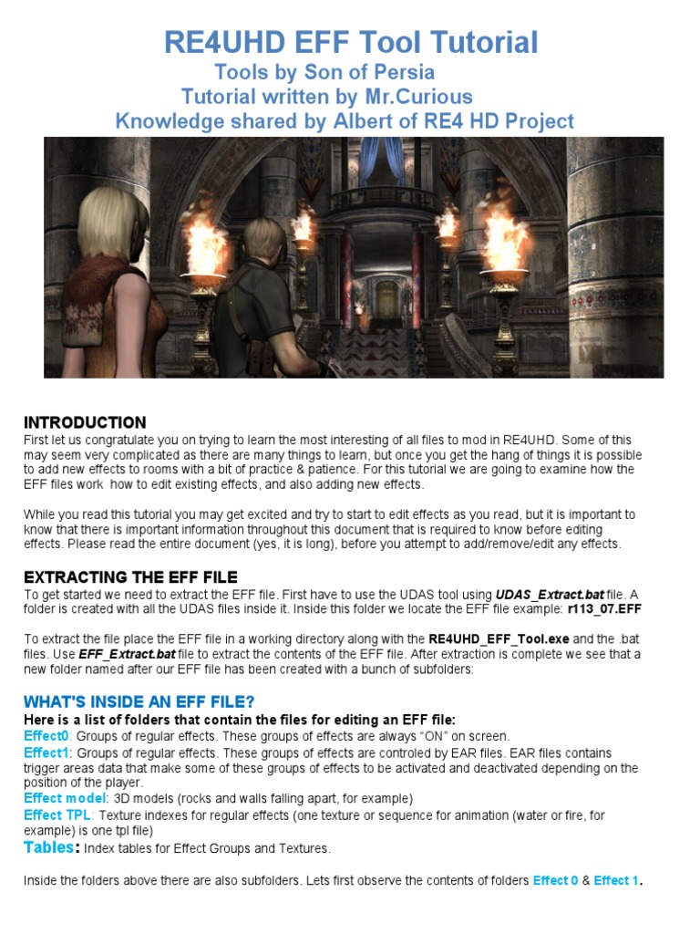 RE4UHD EFF Tool Tutorial | PDF | Text File | Computer File
