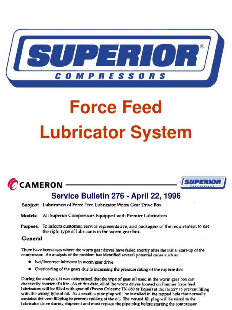 Force Feed Lubricator System | PDF | Pump | Valve