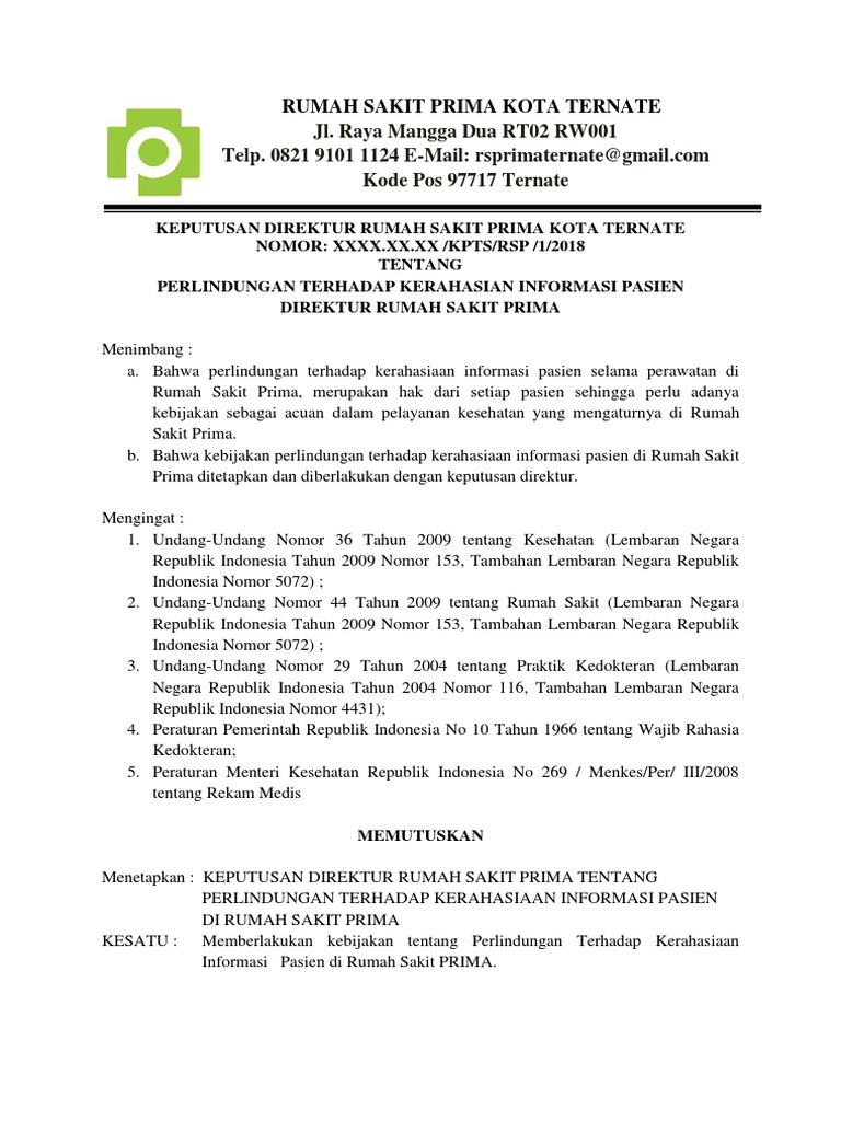 Rumah Sakit Prima Kota Ternate | PDF