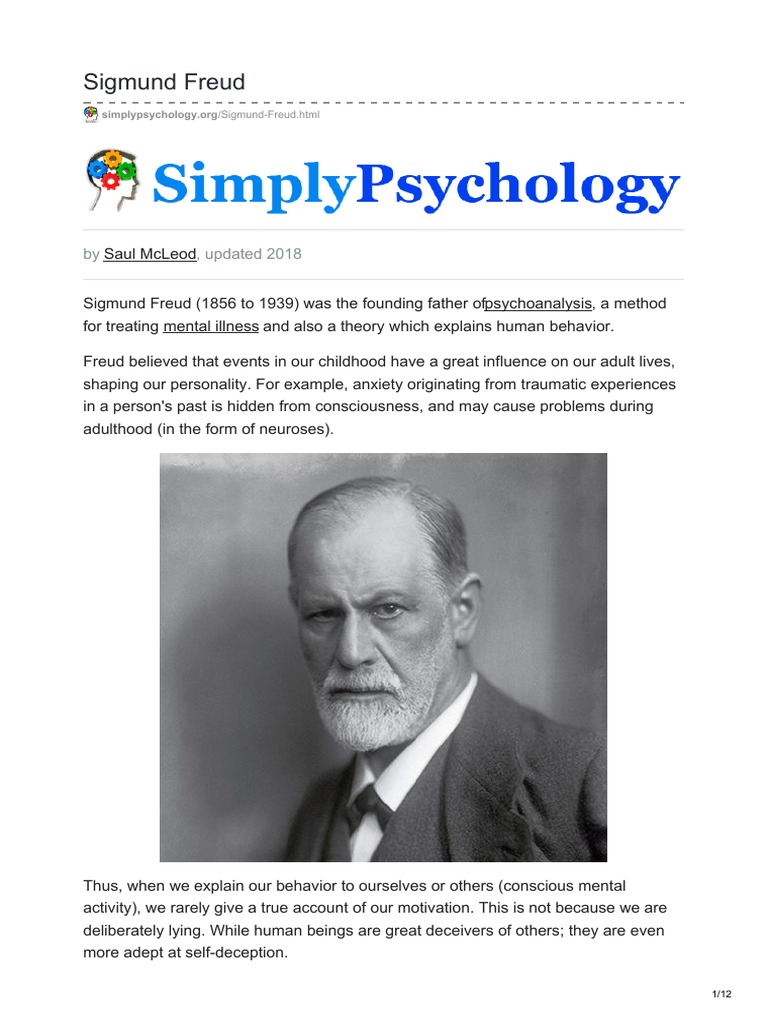 Sigmund Freud and His Psychodynamic Theories | PDF | Id | Sigmund Freud