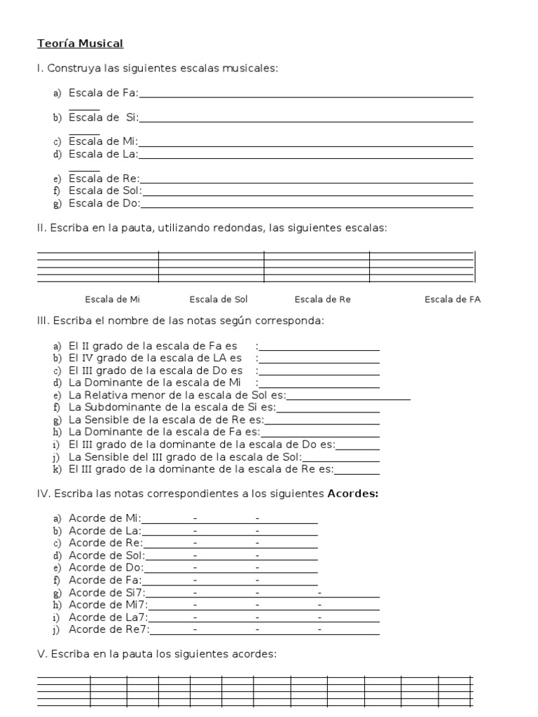 Escalas, Grados y Acordes | PDF