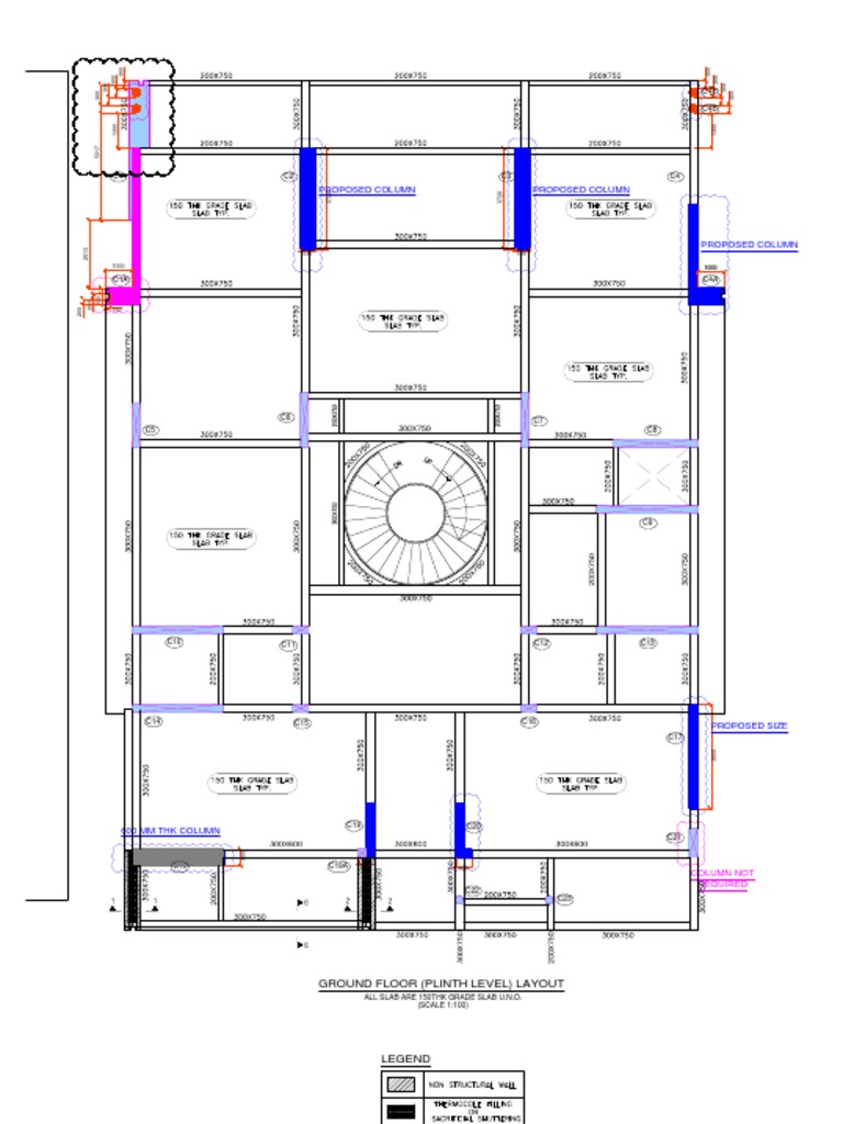 Proposed Column Proposed Column: Ground Floor (Plinth Level) Layout ...