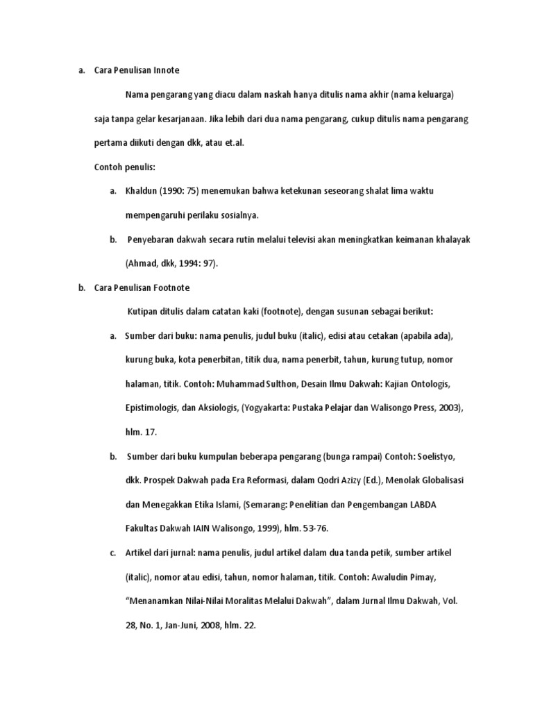 Cara Penulisan Innote | PDF | Ilmu Sosial