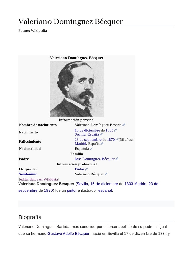 Valeriano Domínguez Bécquer | PDF | España | Pinturas