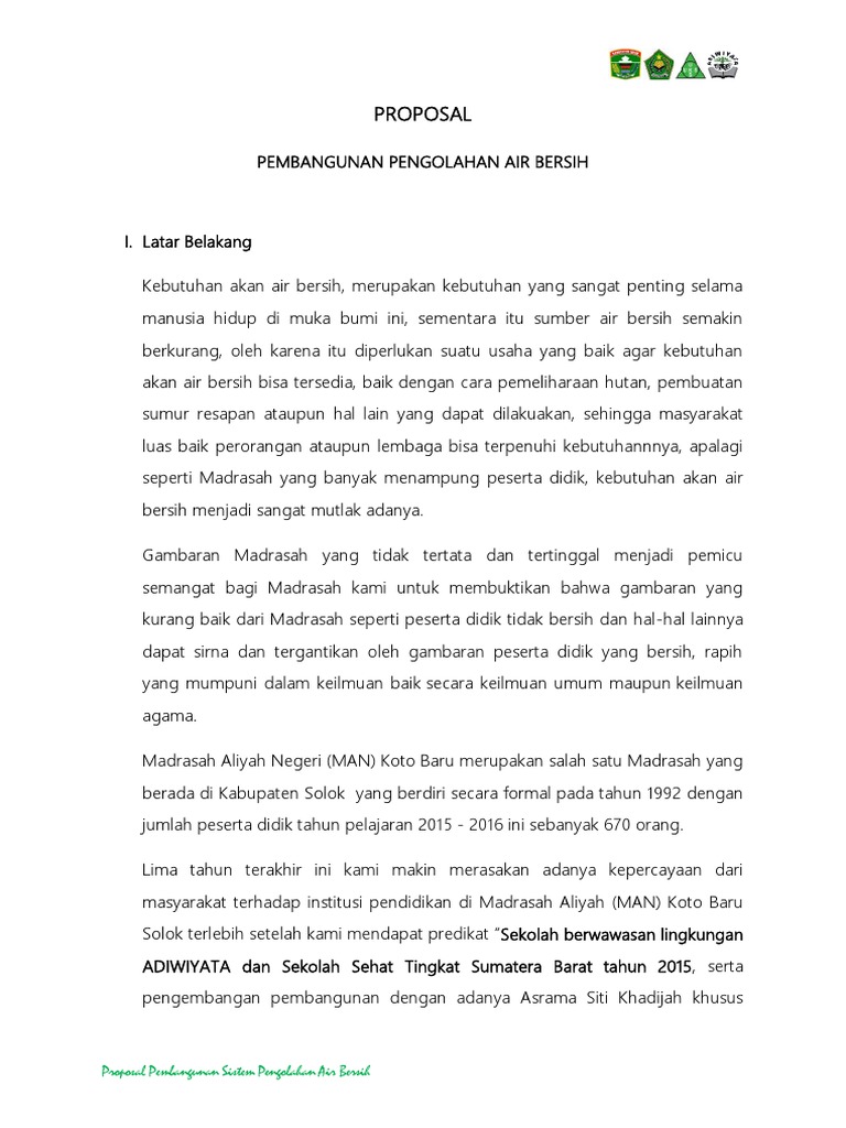 Proposal Air Bersih | PDF