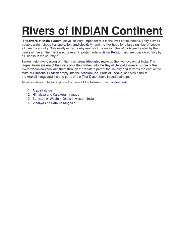 The Seven Major Rivers of India: Their Importance for Religion ...