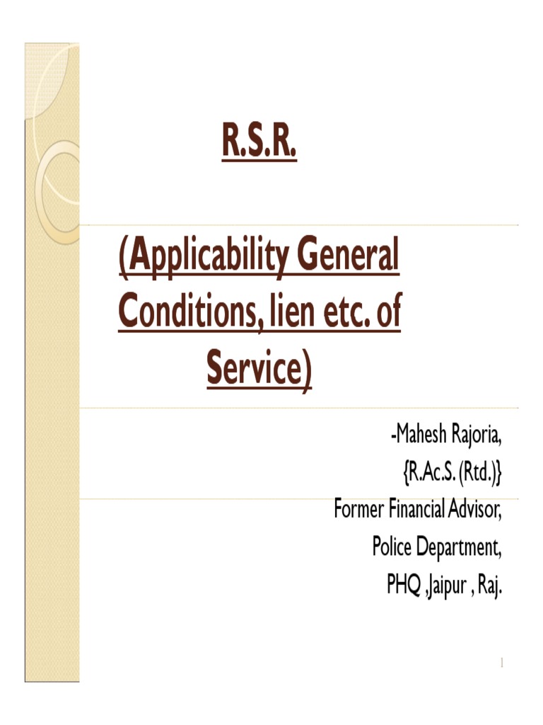 Rajasthan Service Rules | Download Free PDF | Probation | Government