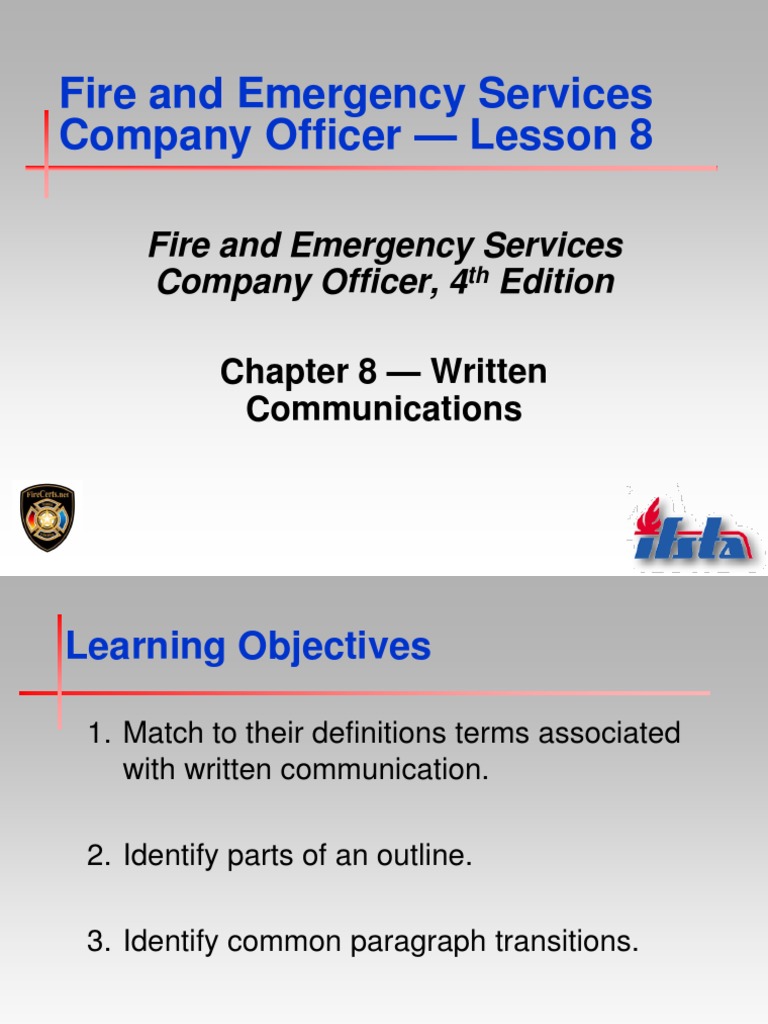 Fire and Emergency Services Company Officer, 4 Edition | Download Free ...