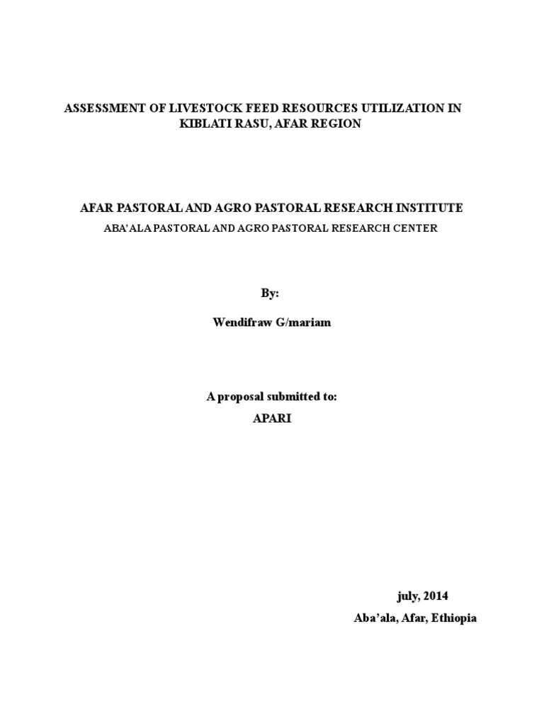 Assessment of Livestock Feed Resources Utilization in | Download Free ...