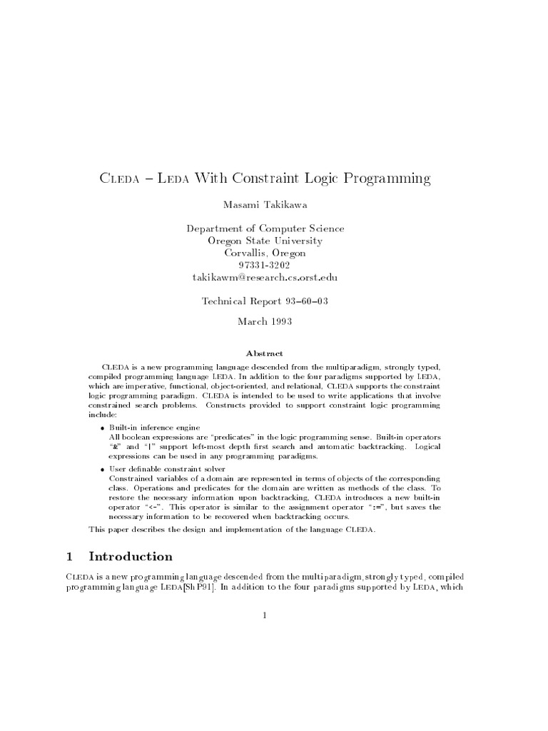 CLeda, Leda Plus Constraints | PDF | Class (Computer Programming ...