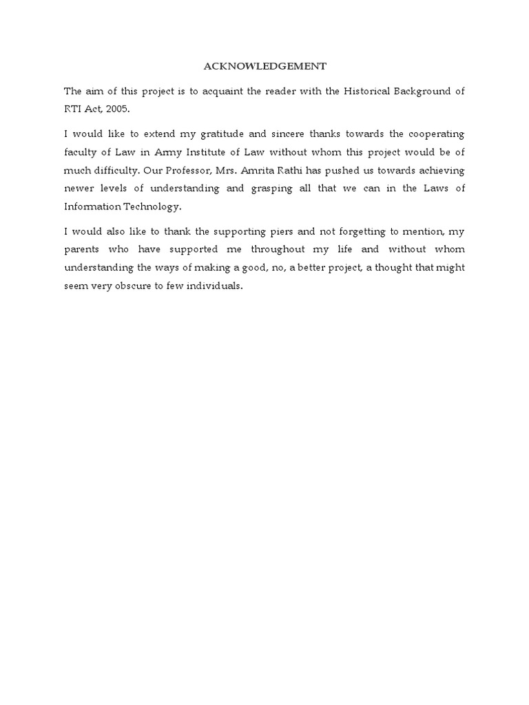 Historical Background of RTI Act, 2005 | PDF | Freedom Of Information ...