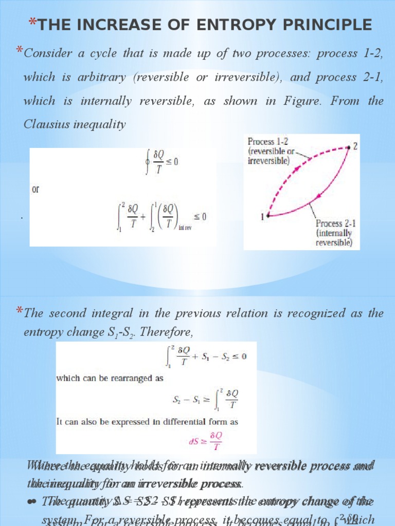The Increase of Entropy Principle | PDF | Entropy | Second Law Of ...